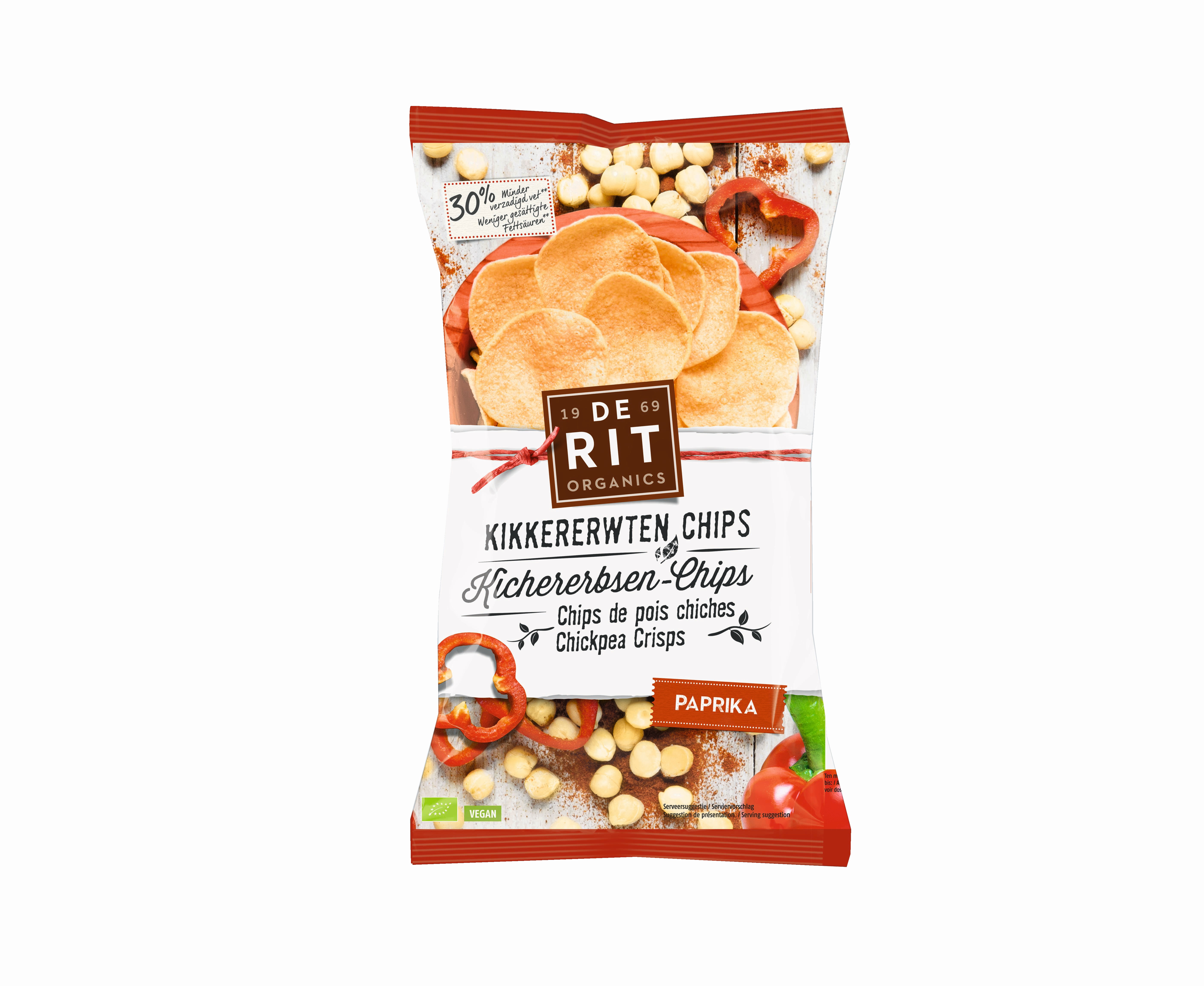 DE RIT KIKKERERWTEN CHIPS Paprika - Gezondheidswinkel