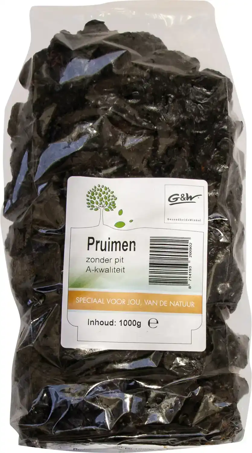G&W Pruimen Zonder Pit 1000GR - Gezondheidswinkel