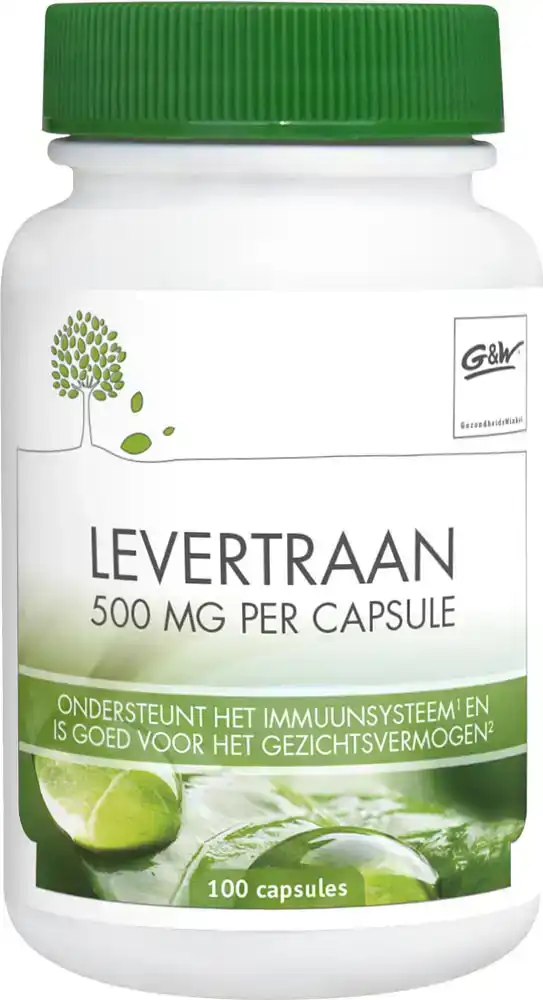 G&W Levertraan 500 mg 100CP - Gezondheidswinkel