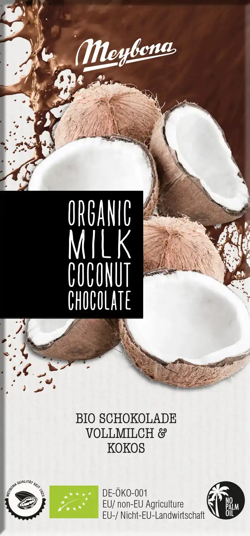 Meybona chocolade melk cocos Bio 100gr - Gezondheidswinkel