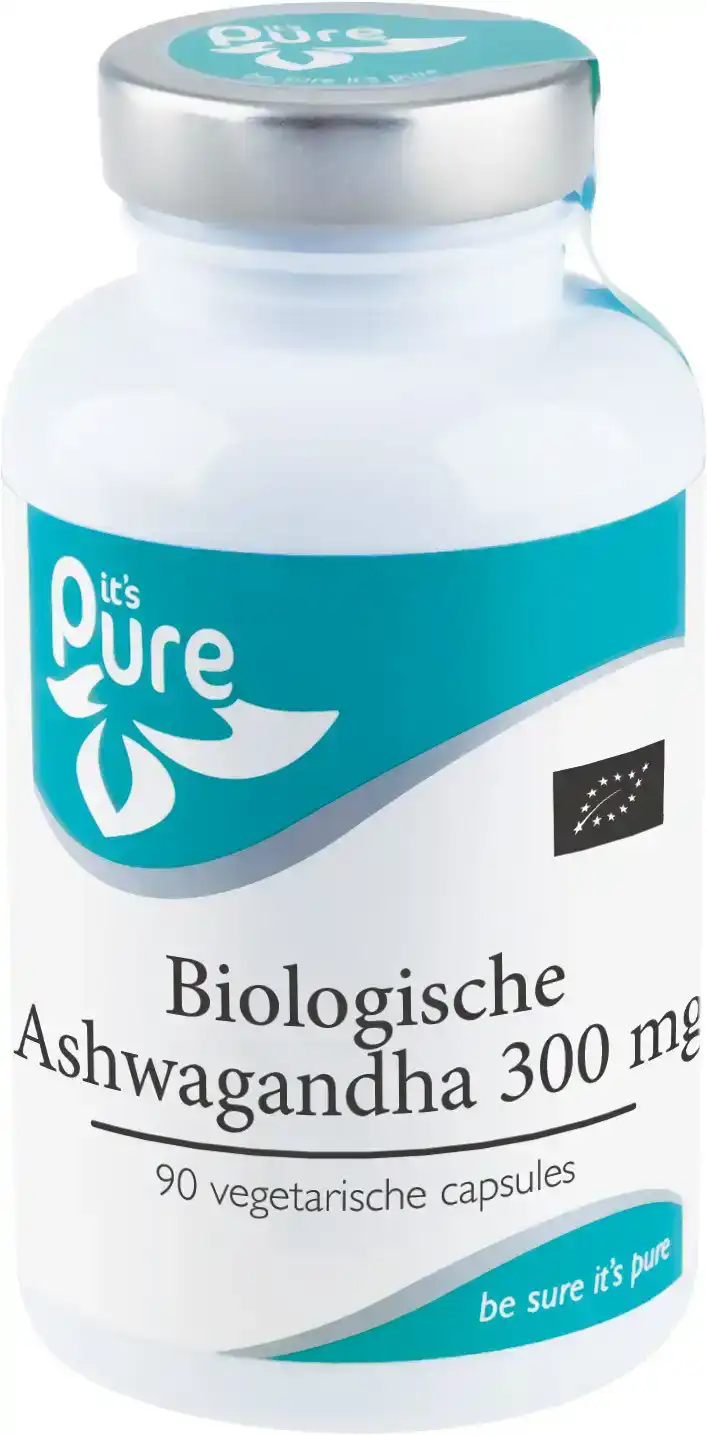 It's Pure Ashwaganda 300 mg Biologisch KSM-68 90 VCaps - Gezondheidswinkel
