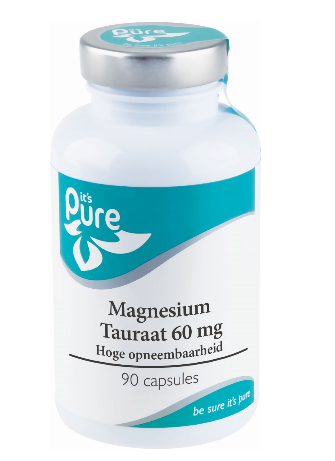 It's Pure Magnesium Tauraat 60 Mg 90 - Gezondheidswinkel